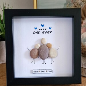 Personalised Fathers Day Pebble Art Gift, 1st Fathers Day Gift, Dad ...