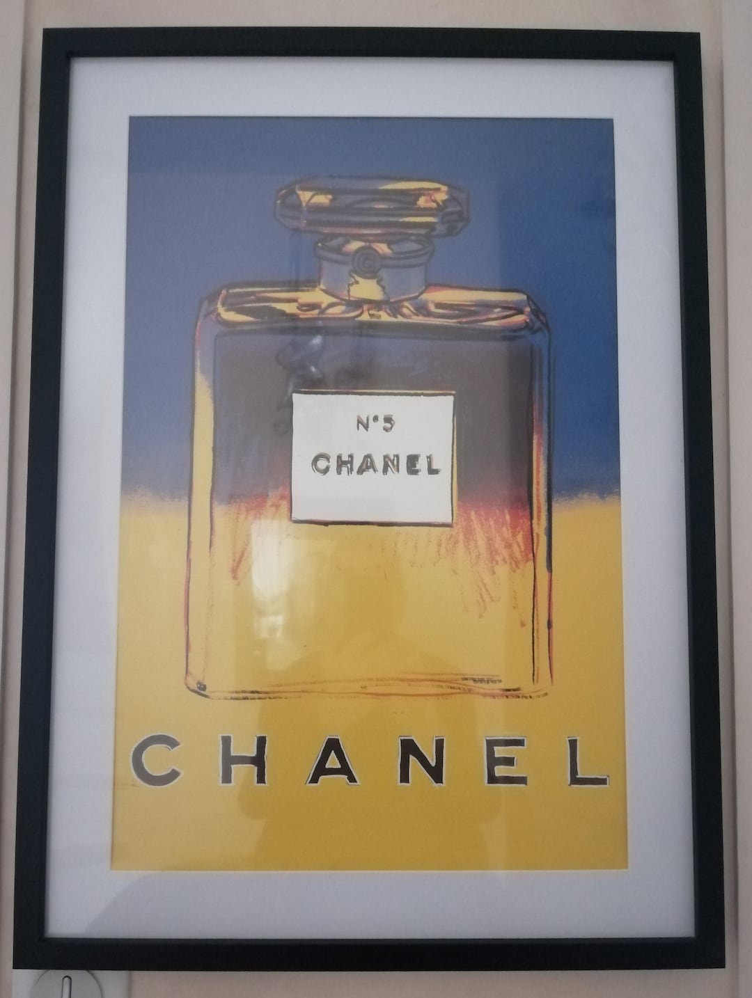 Pop Art Poster Andy Warholl 1997 Under Chanel Perfume Frame N5 - Etsy