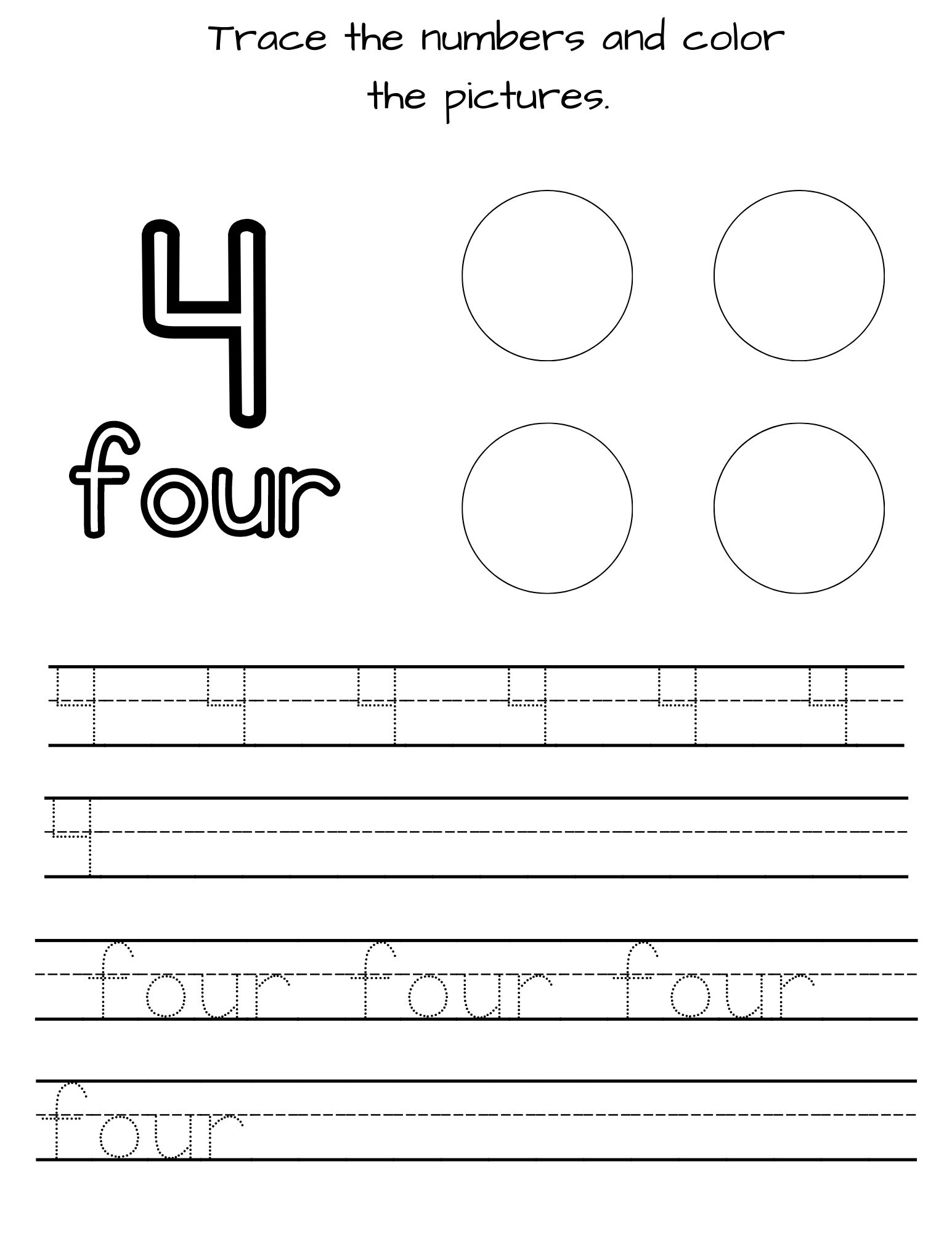 Numbers Worksheets 0-9 - Etsy