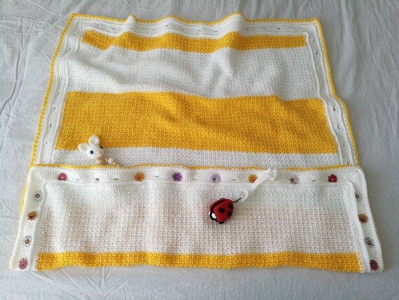 Crochet Pattern for Baby Blanket Reversible With Optional | Etsy