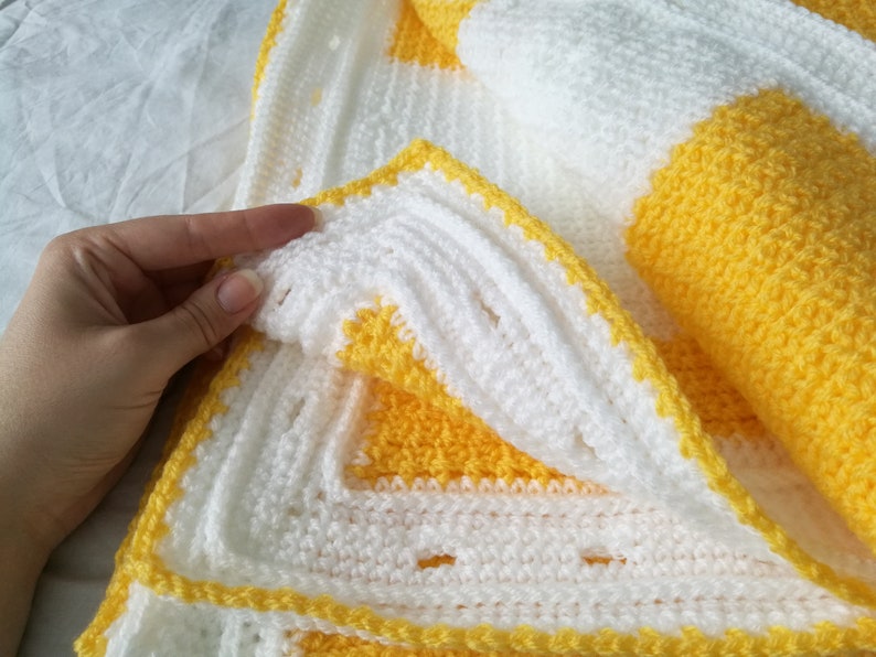 Crochet Pattern for Baby Blanket Reversible With Optional | Etsy