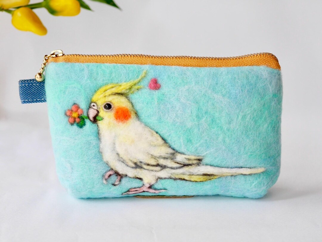 Cockatiel Wool Felt Pouch - Etsy