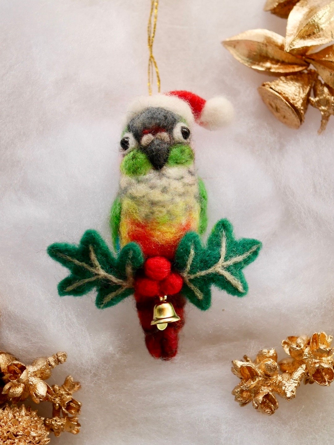 Green Cheek Conure Wool Felt Christmas Pin / Green Cheek - Etsy