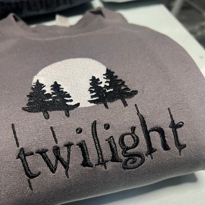 Twilight Embroidered Sweater, Twilight Embroidered Crewneck - Etsy