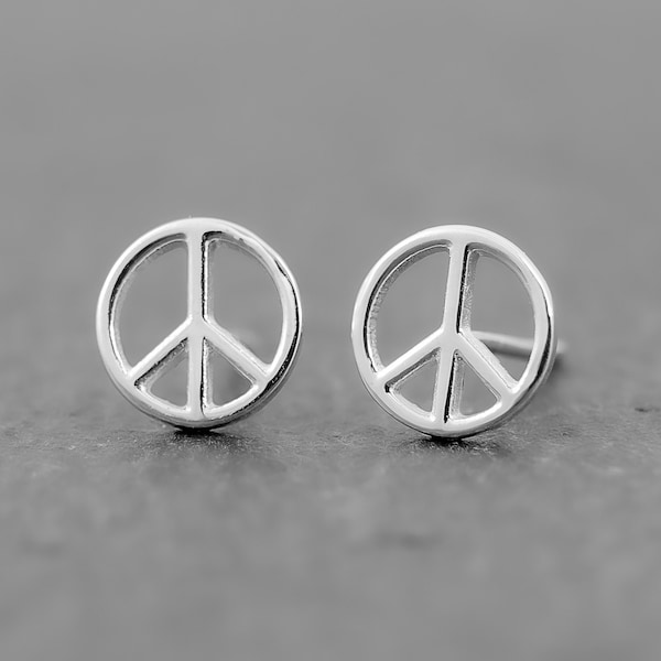Peace Sign Earrings - Etsy