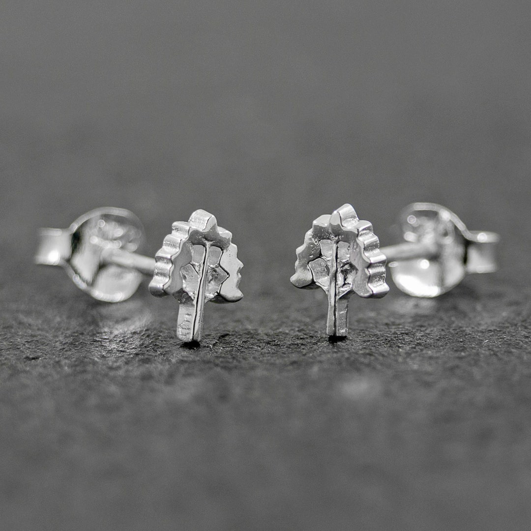 Maple Tree Stud Earrings Tiny 6mm Tree Earrings, Nature Jewelry ...