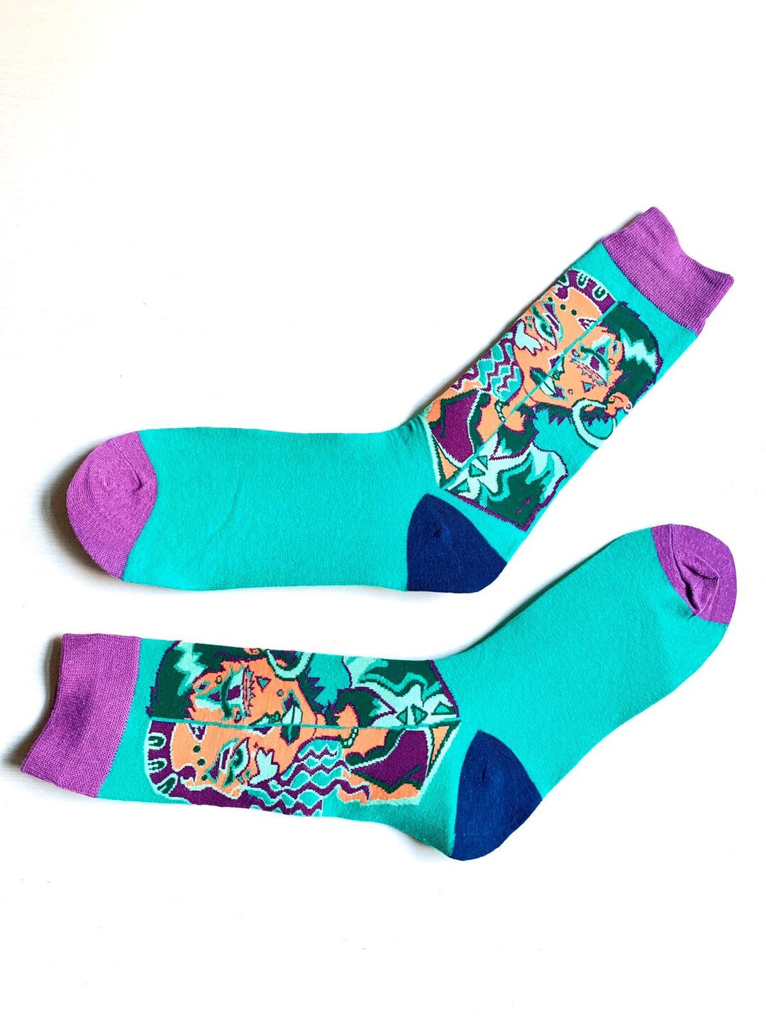 Colorful Punk Socks, 80s Punk Acid Socks - Etsy