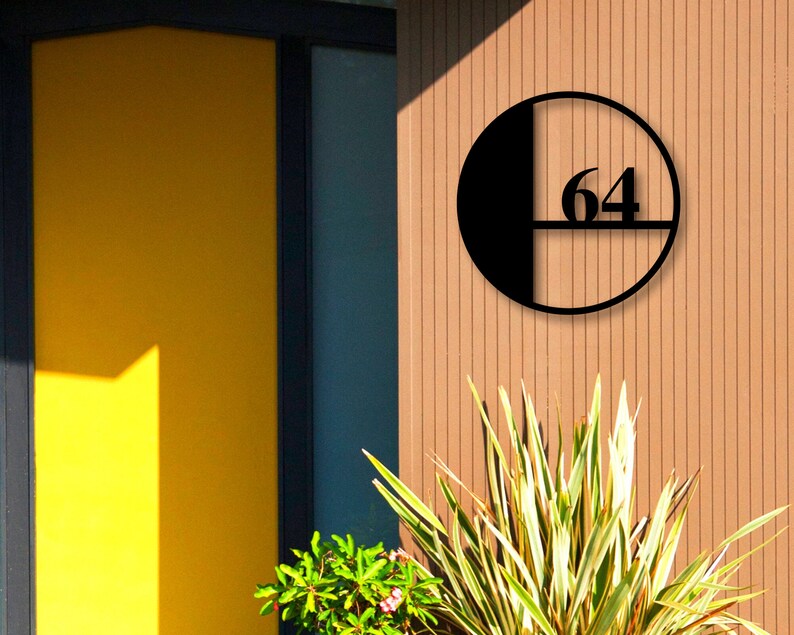 Modern Address Plaque Metal Address Plaque Custom Address - Etsy