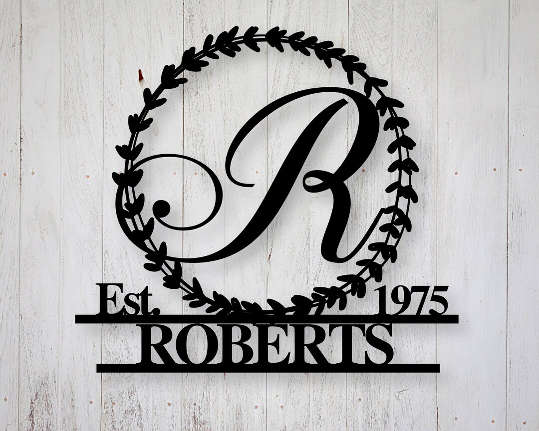 Personalized Family Name Metal Sign, Metal Established Family Sign ...