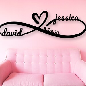 Personalized Metal Infinity Sign, Infinity Name Sign , Custom Metal ...