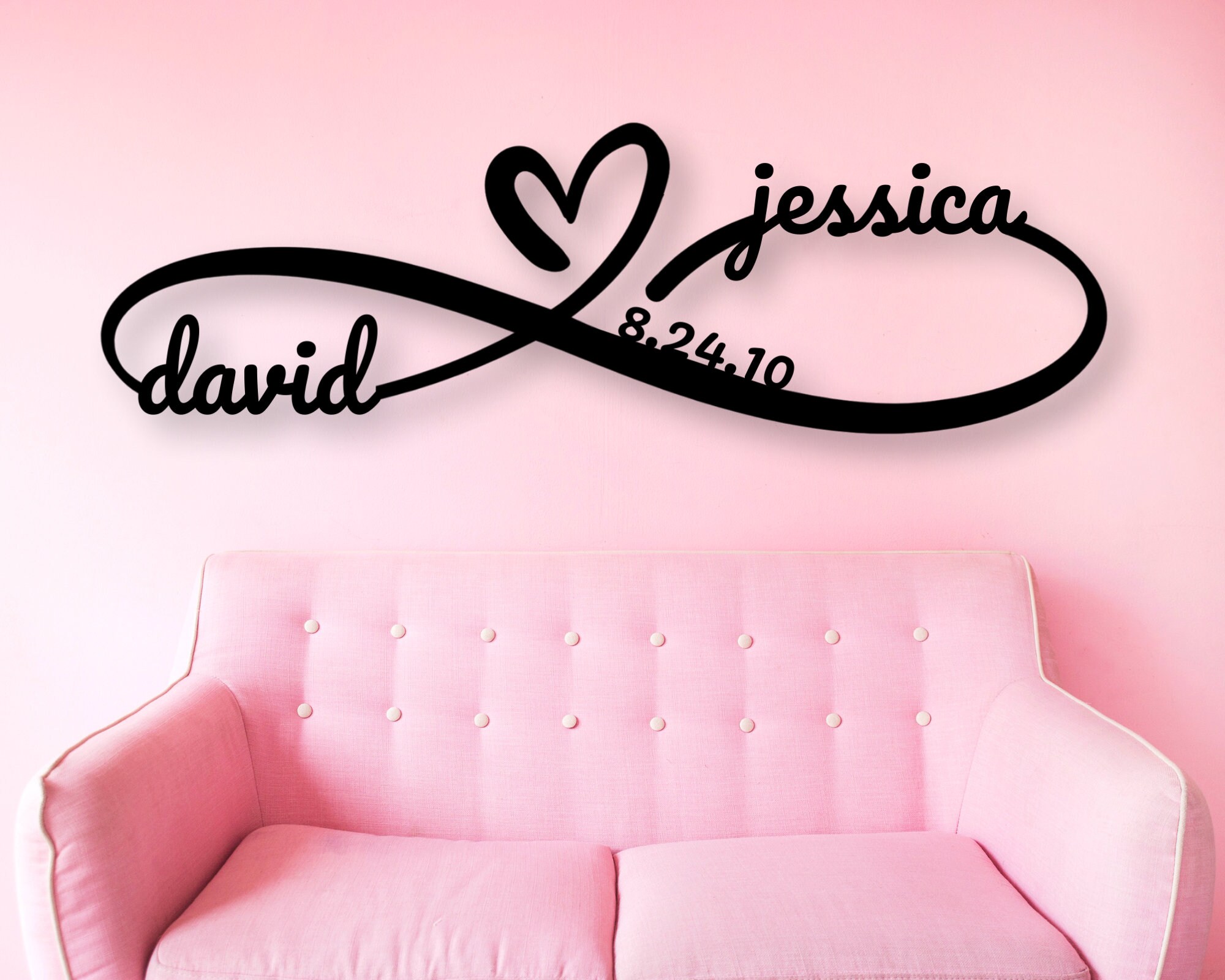 Personalized Metal Infinity Sign Infinity Name Sign Custom - Etsy