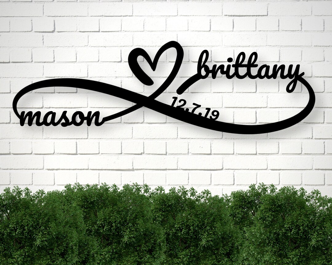 Personalized Metal Infinity Sign, Infinity Name Sign , Custom Metal ...