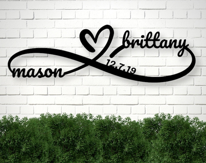 Personalized Metal Infinity Sign, Infinity Name Sign , Custom Metal ...
