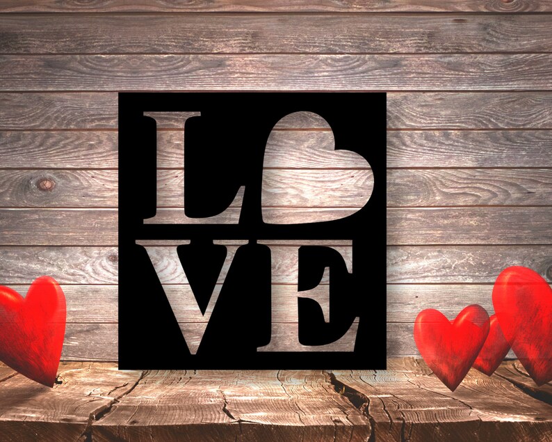 LOVE Sign Love Metal Wall Art Love Wall Decor Metal Love - Etsy