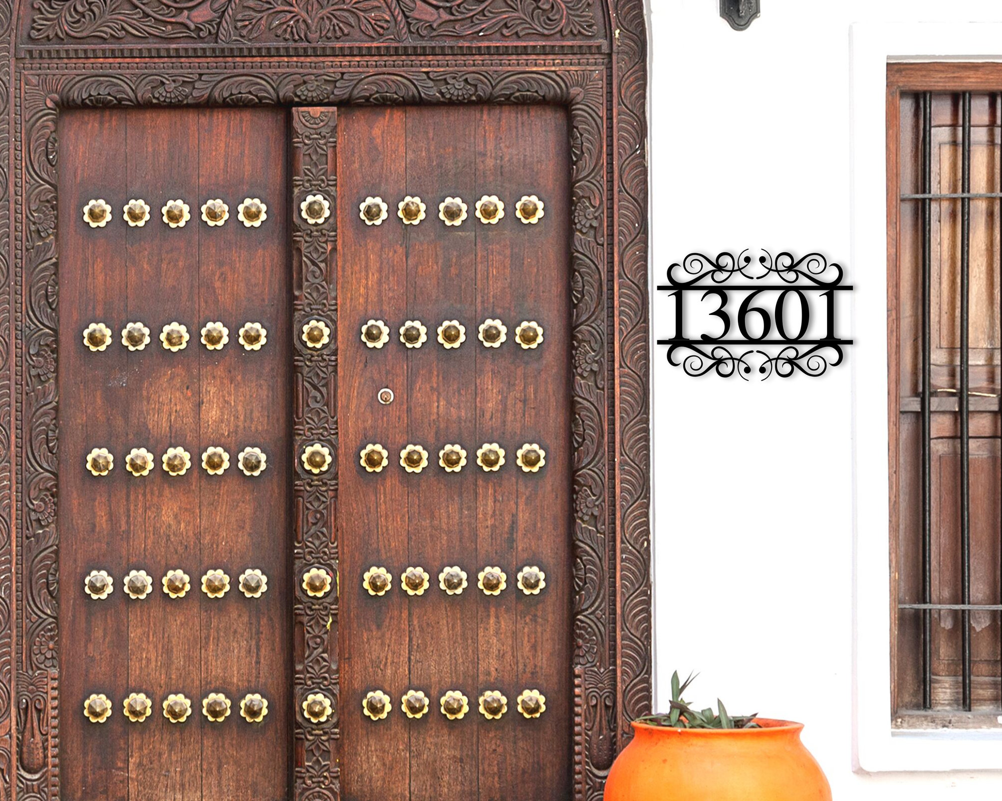 Metal House Numbers Address Sign House Number Plaque Metal | Etsy