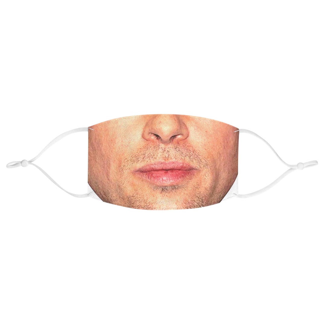 Brad Pitt With Nose Hair Fabric Face Mask - Etsy