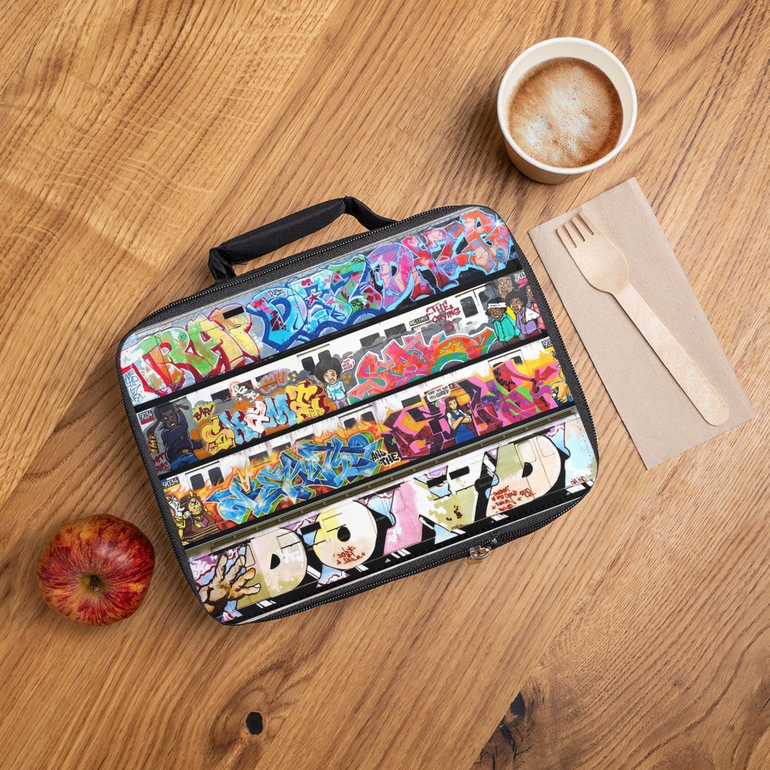 New York Subway Graffiti Lunch Bag - Etsy