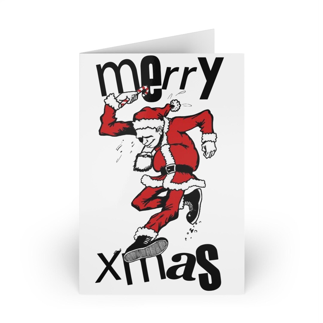 Punk Rock Slam Dancer Christmas Cards (1 or 10-pcs) - Etsy