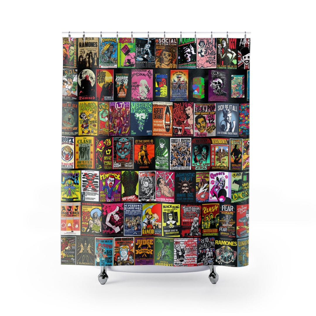 Punk & Hardcore Show Flyer Shower Curtain - Etsy
