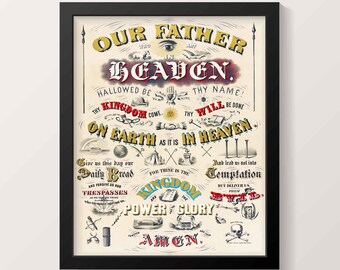 Our Father Prayer Print - Etsy