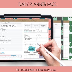 Digital Daily Page Digital Notepad Goodnotes Notability - Etsy