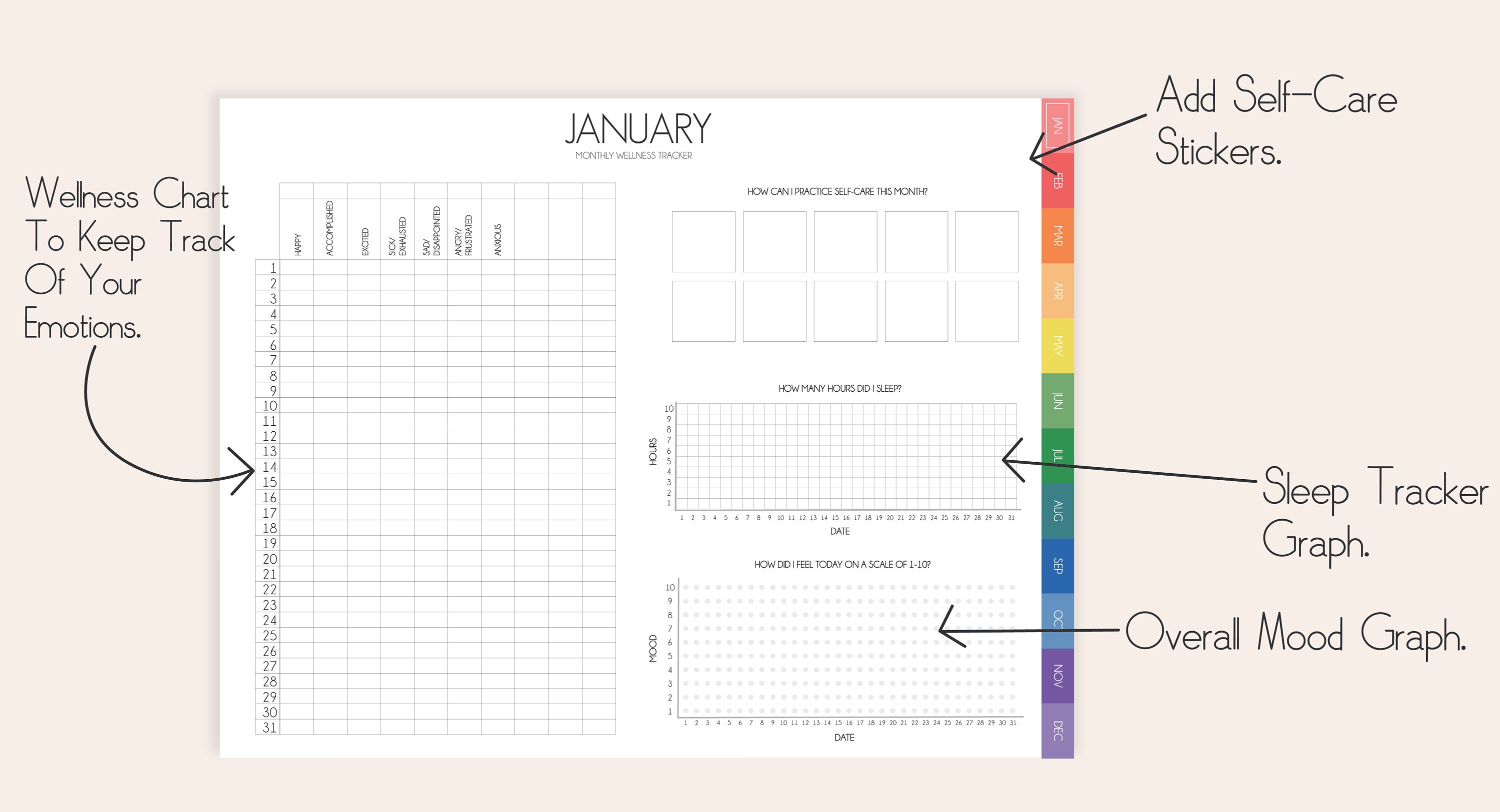 Digital Wellness and Mood Tracker - Sleep Tracker - Goodnotes ...