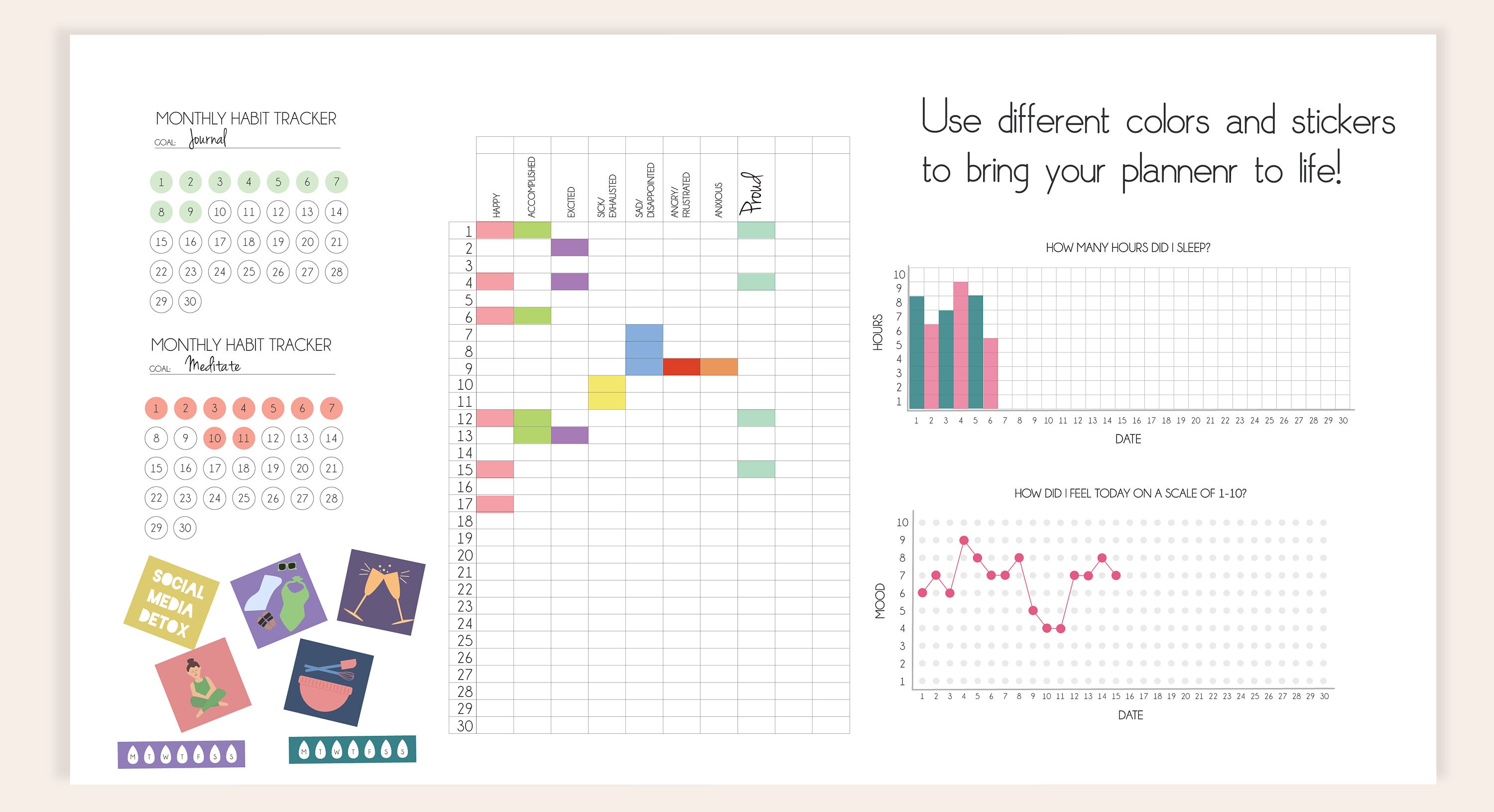Digital Wellness and Mood Tracker - Sleep Tracker - Goodnotes ...