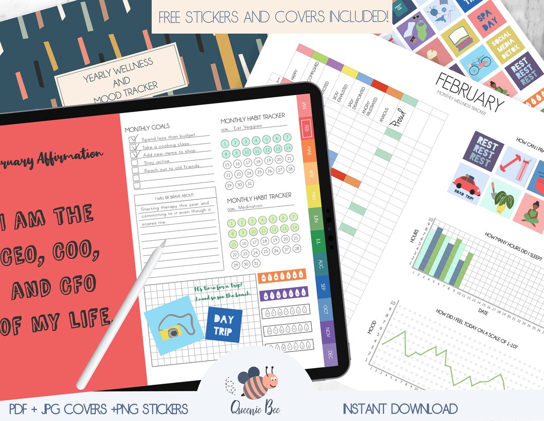 Digital Wellness and Mood Tracker - Sleep Tracker - Goodnotes ...