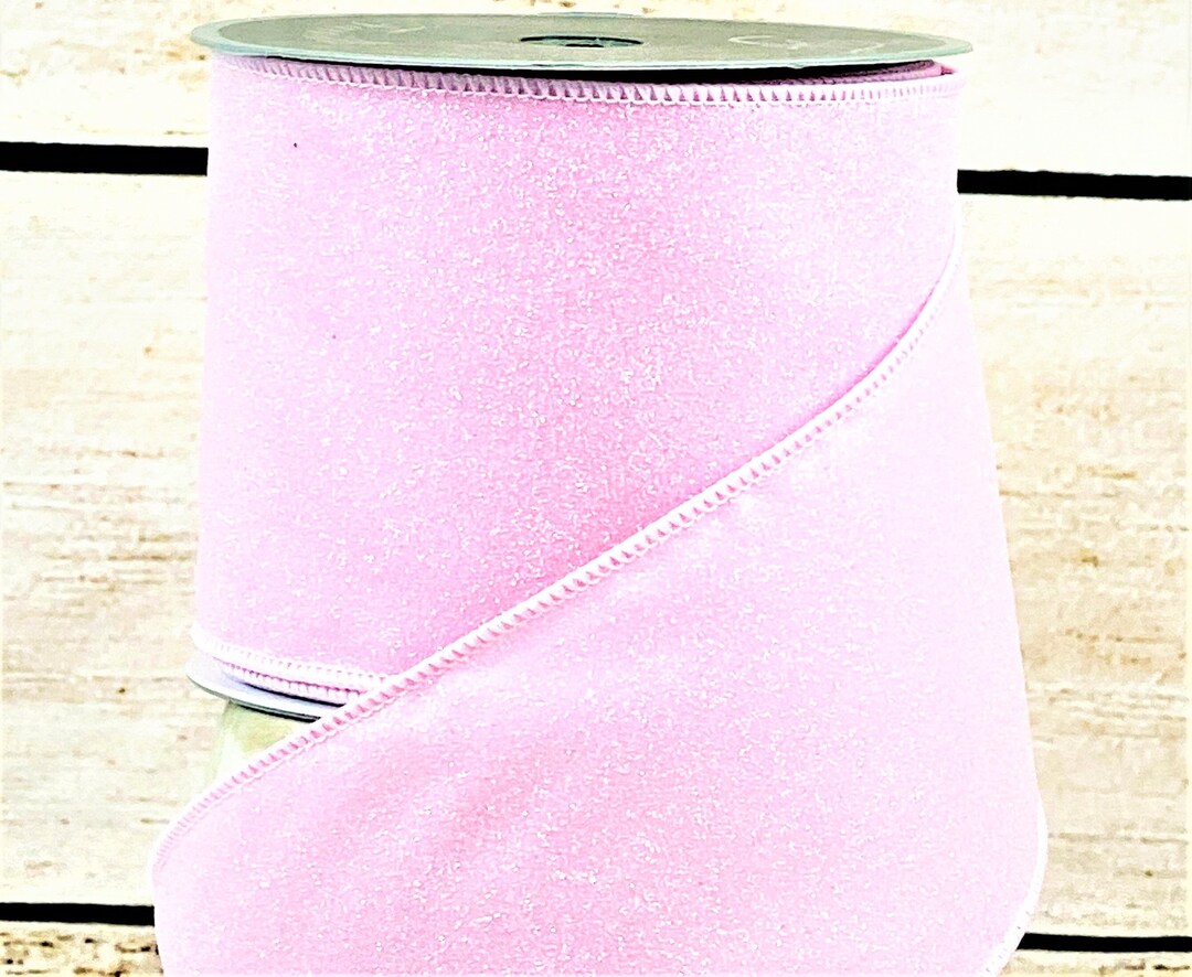 Pink Glitter Ribbon, Light Pink Glitter Ribbon, Pink Wired Ribbon ...