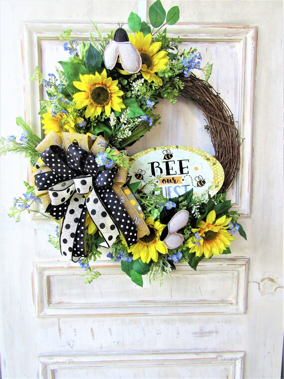 Door Decor COOLDEER Sunflower Welcome Board Hanging Door Sign 6" X11 ...