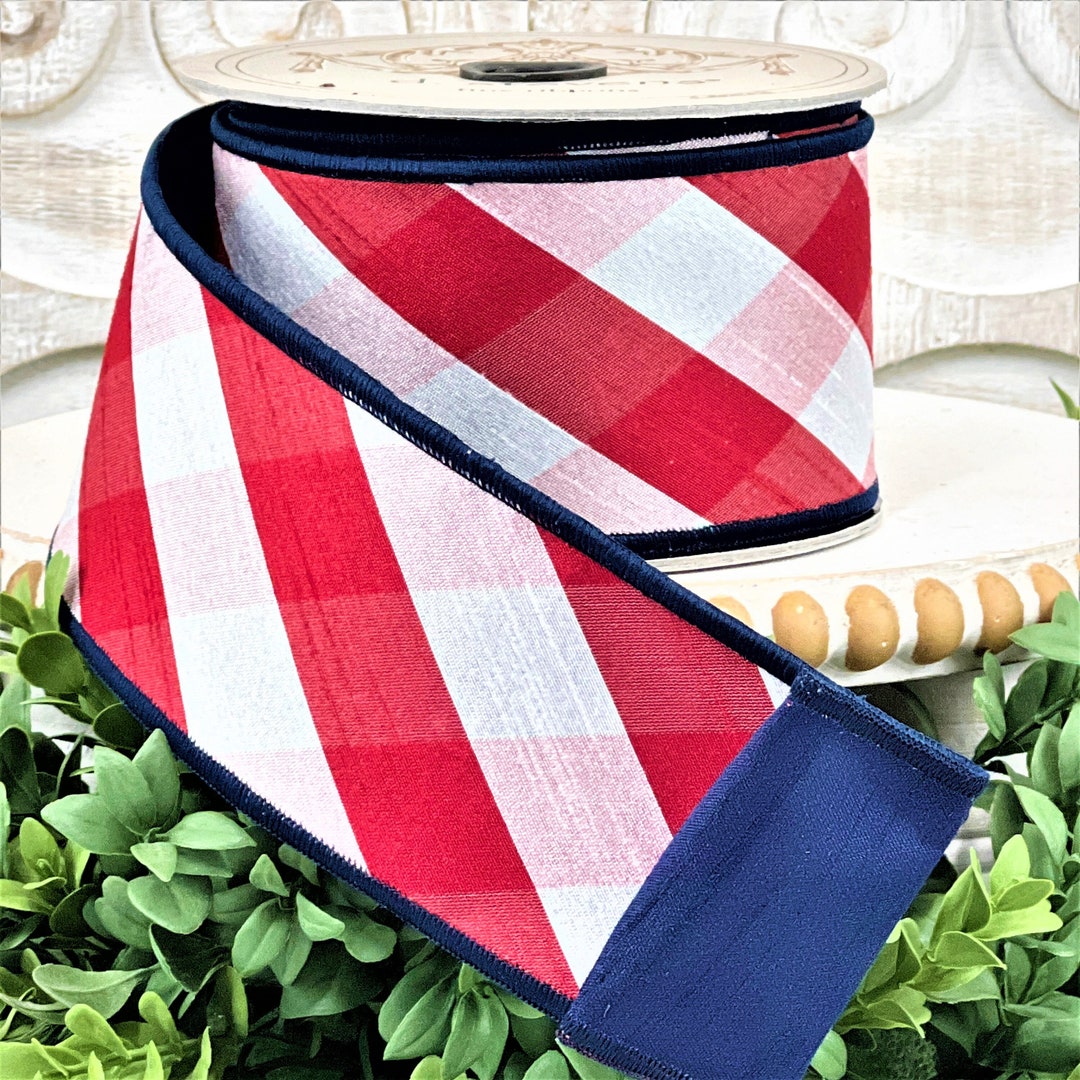 Patriotic Ribbon, Red White and Blue Ribbon, Red and White Stripe ...