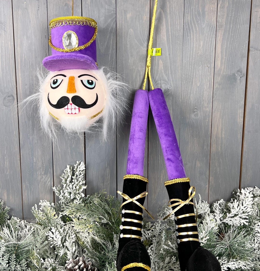 Purple Nutcracker Wreath Attachment, Unique Christmas Décor, Nutcracker ...