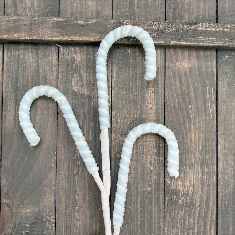 Frosted Pastel Candy Cane Spray Frosted Candy Cane Spray - Etsy