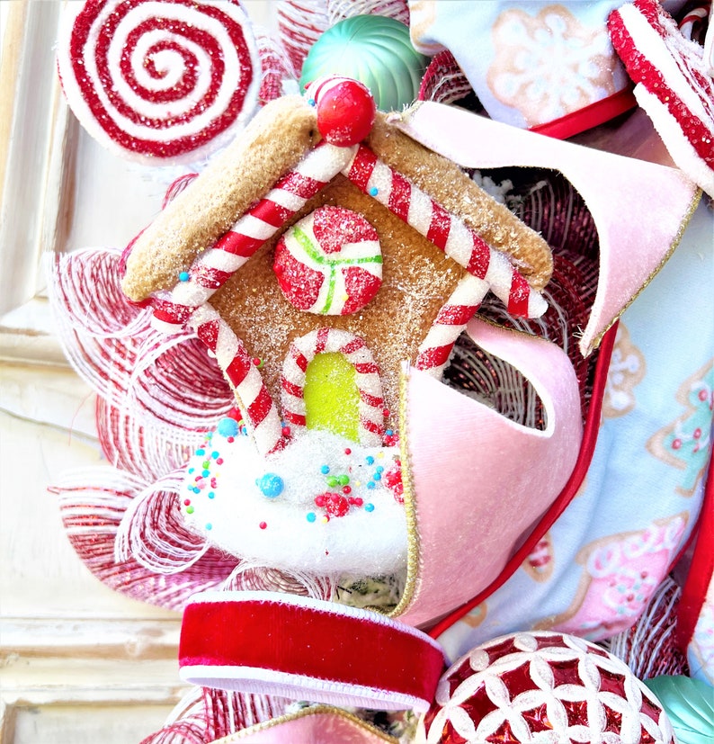 Large Gingerbread Wreath for Front Door Gingerbread Door - Etsy