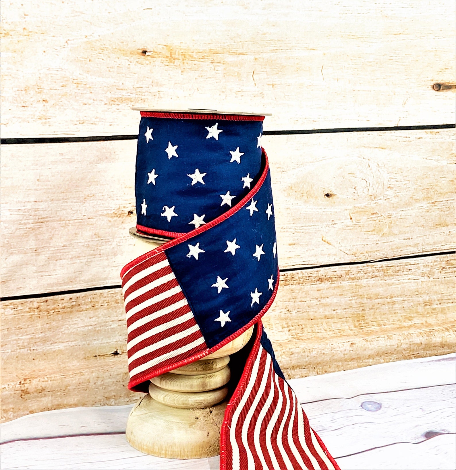 Patriotic Ribbon Stars and Stripes Ribbon Red White and Blue | Etsy
