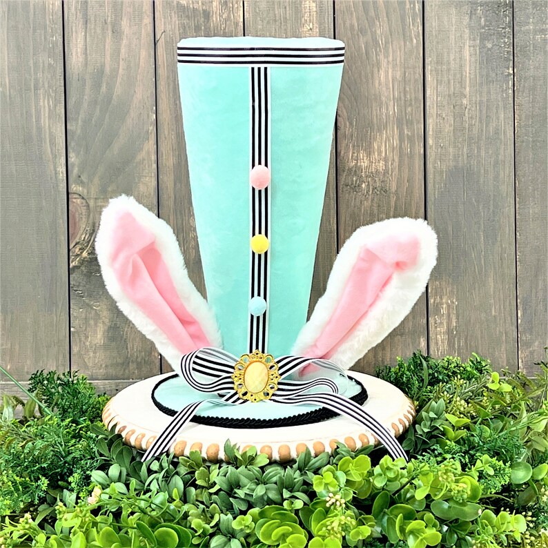 Velvet and Stripe Bunny Ear Hat Bunny Ear Wreath Attachment - Etsy