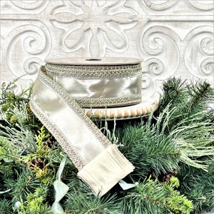 D Stevens Ribbon, Metallic Platinum Ribbon, Silver Ribbon, Braided Edge ...