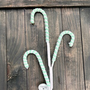 Frosted Pastel Candy Cane Spray, Frosted Candy Cane Spray, Pastel Cane ...