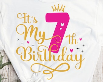 Wall Décor Home Décor Home & Living 7 Years Old Birthday Svg Cutting ...