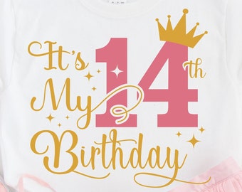 Fourteenth Birthday Svg - Etsy