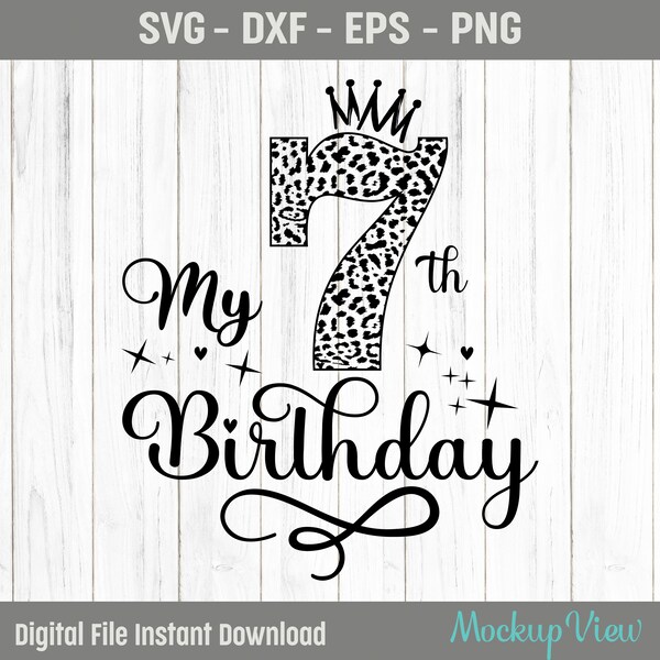 Unicorn 7th Birthday Svg - Etsy