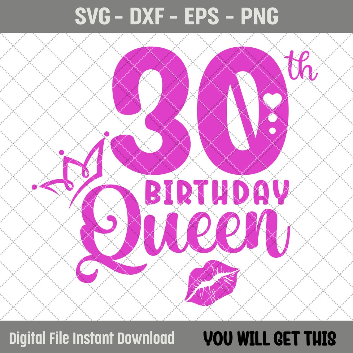 30th Birthday Queen SVG 30th Birthday Girl Svg It's My - Etsy