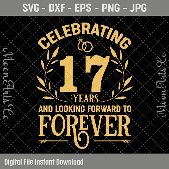 Celebrating 15 Years Wedding Anniversary SVG 15th Marriage Anniversary 
