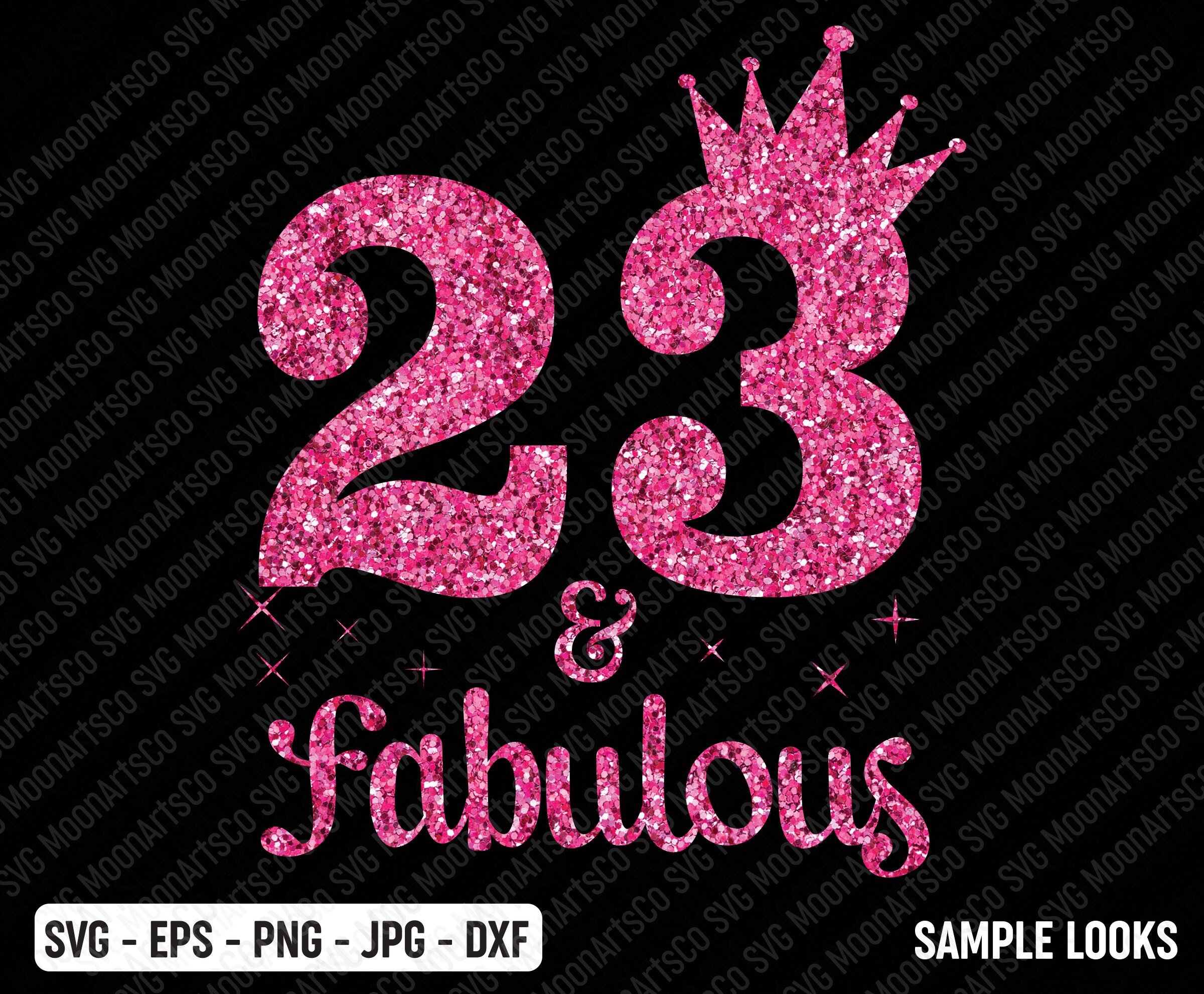 23 y fabuloso cumpleaños SVG 23 cumpleaños Svg 23 años de | Etsy