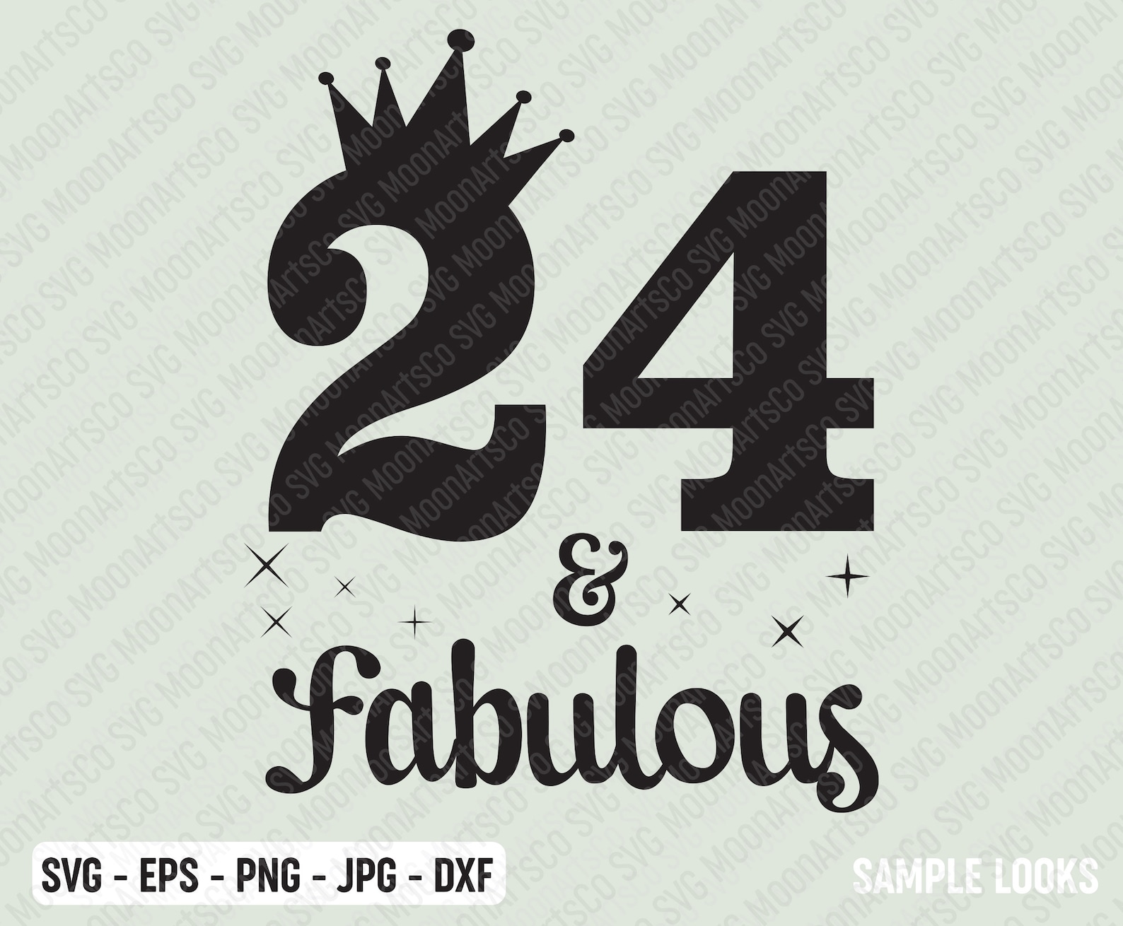24 and Fabulous Birthday SVG 24th Birthday Svg 24 Years Old - Etsy