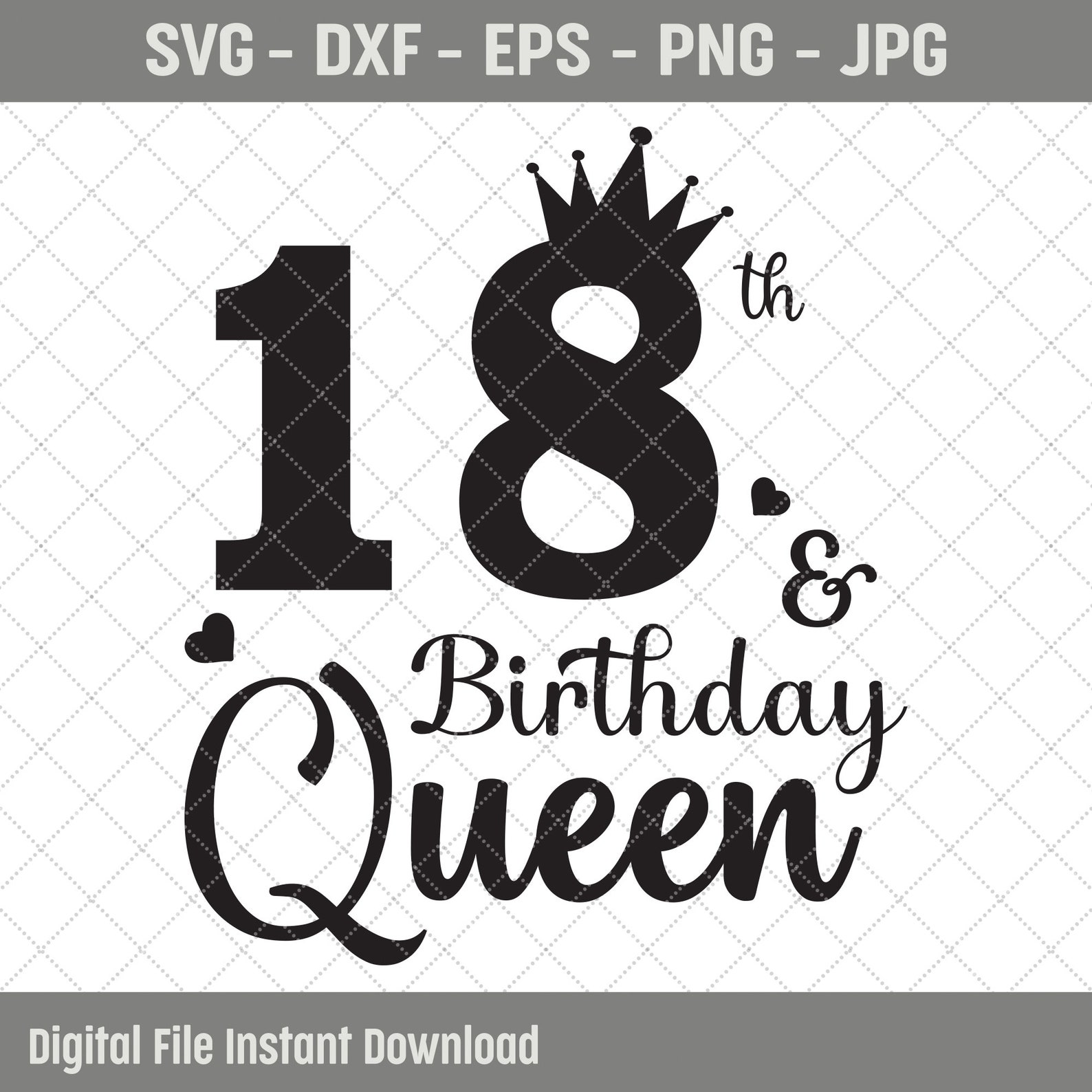 18th Birthday Queen SVG 18th Birthday Svg 18 Years Old - Etsy
