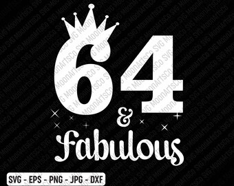 64th Birthday Svg | Etsy