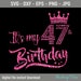 My 47th Birthday SVG, 47 Birthday Girl Svg, It's My 47th Birthday Shirt ...