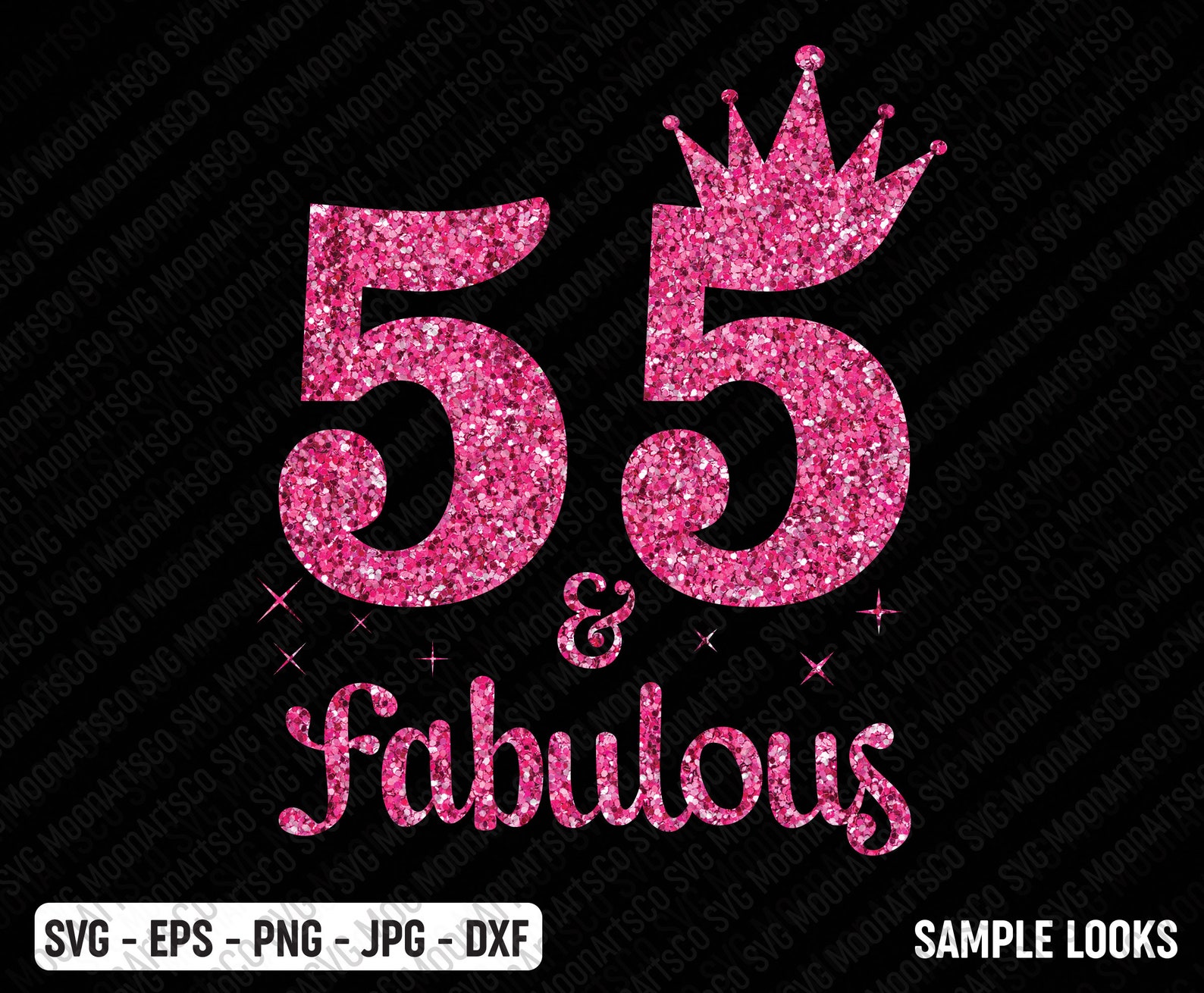 55 and Fabulous Birthday SVG 55th Birthday Svg 55 Years Old - Etsy