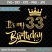My 33rd Birthday SVG, 33 Birthday Girl Svg, It's My 33rd Birthday Shirt ...